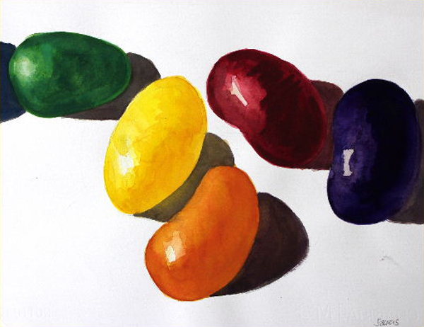 Jelly Beans - Watercolor