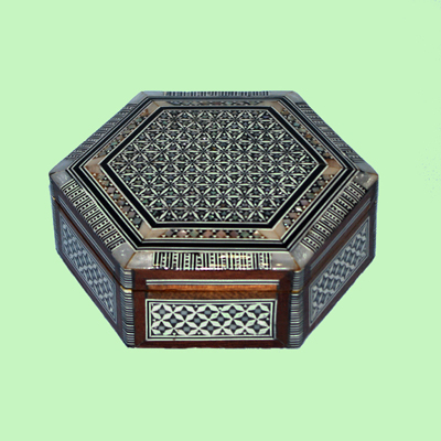 Sm. Six Sided Box - Mother of Pearl