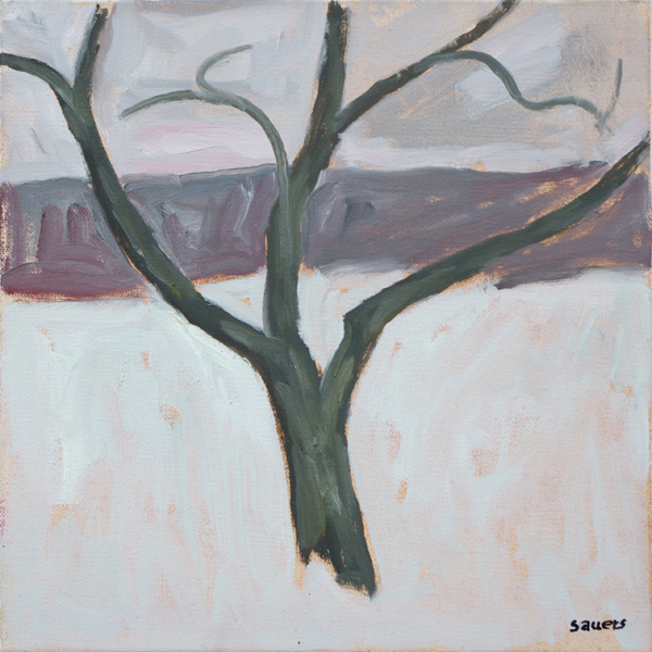 Barren Tree Winter - Oil on Canvas